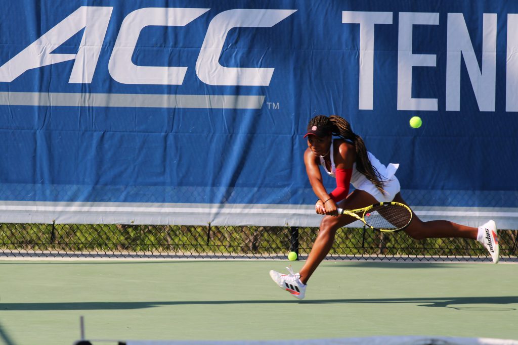 Rome Tennis Center at Berry College Jaeda Daniel NC State beat Eleni ...